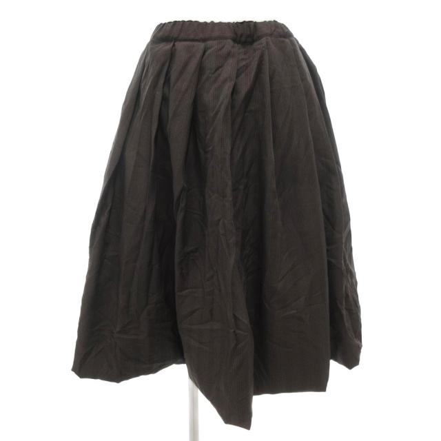【中古】コムデギャルソンコムデギャルソン AD2017 バルーンスカート フレア ミモレ ロング XS 茶 ブラウン