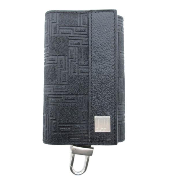 【中古】ダンヒル dunhill ディーエイト 6連 キーケース レザー 型押しロゴ 黒 ブラック /JS ■GY18 メンズ
