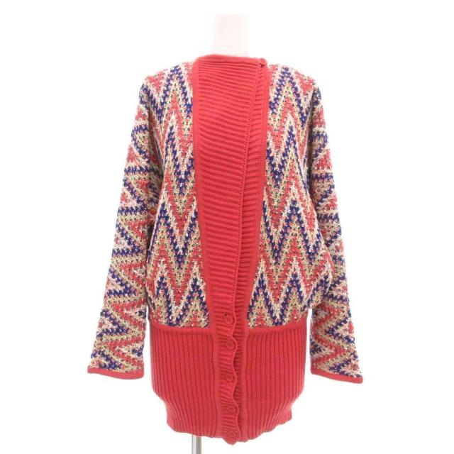 【中古】クリスチャンディオール Christian Dior PRET-A-PORTER ヴィンテージ ニット カーディガン 長袖 M オレンジ