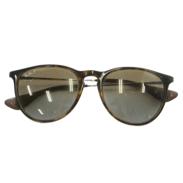 【中古】RAY BAN ERIKA 眼鏡 サングラス セルフレーム グラデーション べっ甲柄 ロゴ 54□18-145 茶色 RB4171