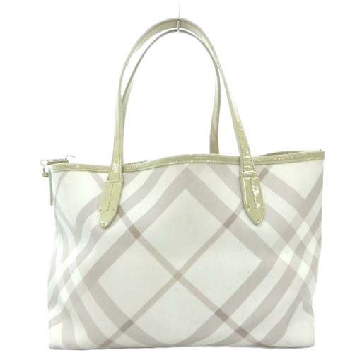 【中古】バーバリー BURBERRY トートバッグ チェック柄 ポーチ ベージュ /AE ■GY18 レディース