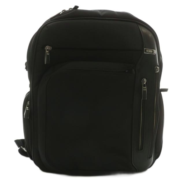 【中古】TUMI Arrive Kingsford Backpack リュックサック デイパック ナイロン ロゴ 黒 ブラック 25181D