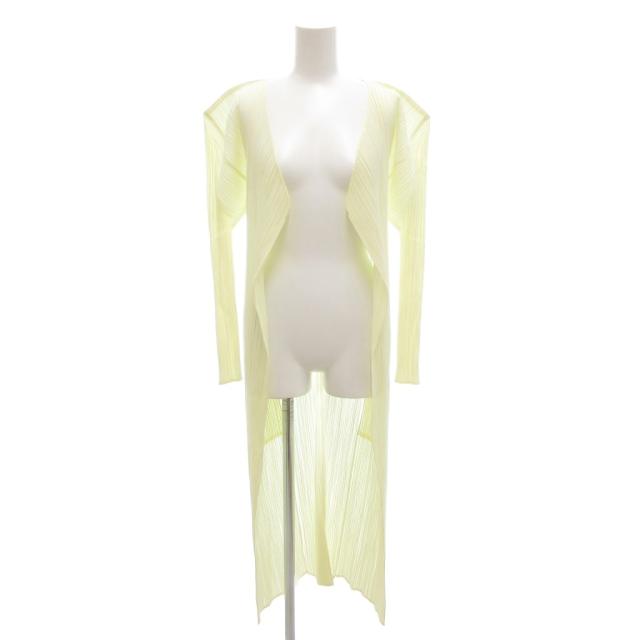 【中古】未使用品 プリーツプリーズ PLEATS PLEASE イッセイミヤケ タグ付き カーディガン 3 ロング プリーツ加工