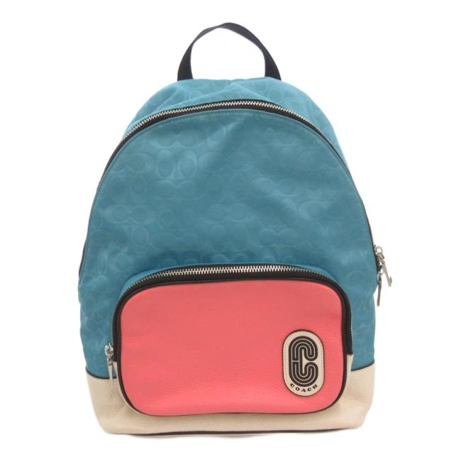 【中古】コーチ COACH リュックサック デイパック ロゴ シグネチャー マルチカラー 2908 /AE ■GY18 レディース