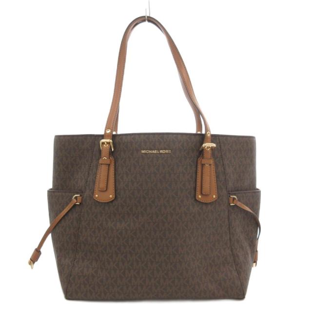 【中古】マイケルコース MICHAEL KORS ボイジャー VOYAGER MKシグネチャー ハンドバッグ トートバッグ 肩掛け 総柄