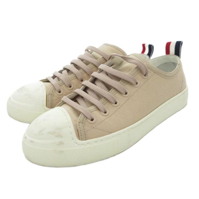 【中古】モンクレール MONCLER LINDA リンダ スニーカー シューズ ローカット トリコロール 36 23cm ベージュ
