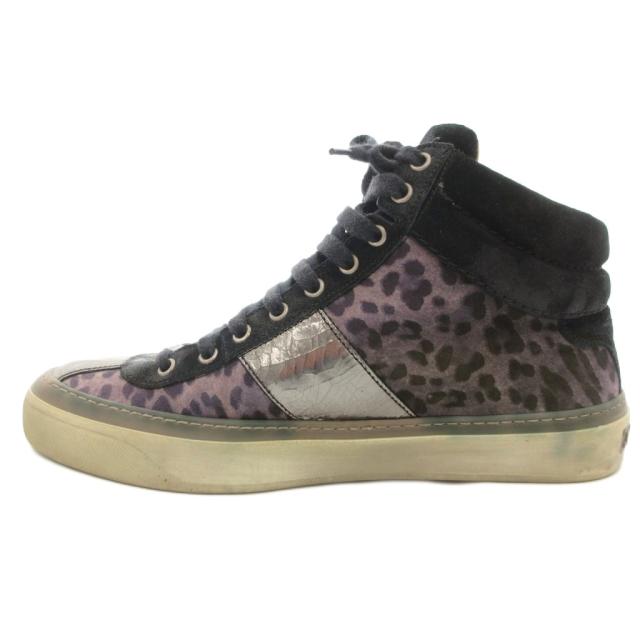 【中古】ジミーチュウ JIMMY CHOO ベルグレイヴィア BELGRAVIA ハイカットスニーカー スニーカー レオパード柄 42