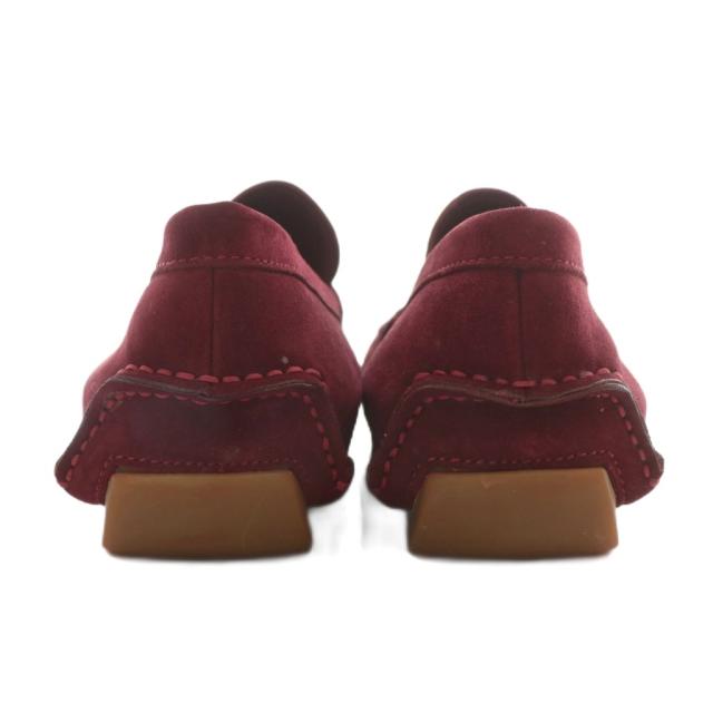 【中古】BALLY WALDOK ドライビングシューズ ローファー スリッポン スエード スクエアトゥ 7.5 25.5cm ワインレッド