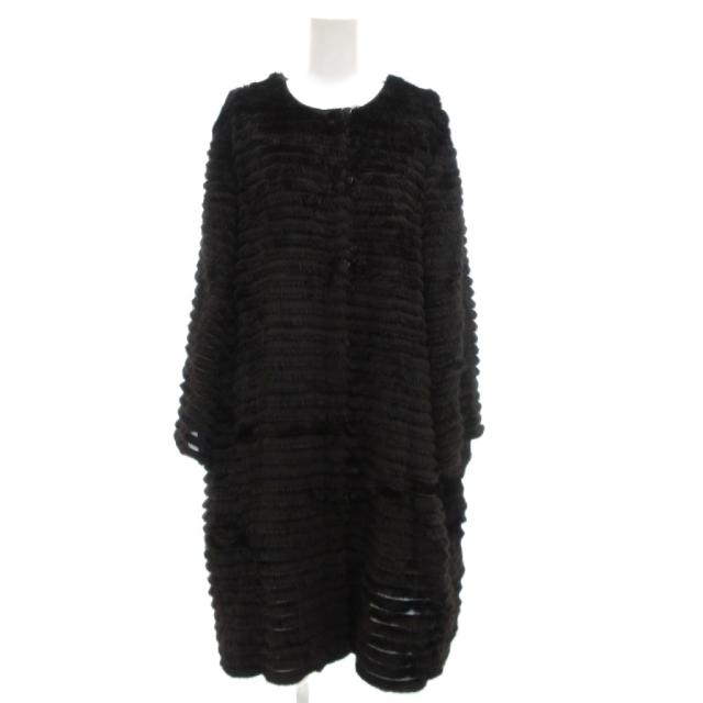 【中古】パシオーネ PASSIONE ミンクファーコート 毛皮 ロング ノーカラー 茶 ブラウン /GV ■GY13 レディース