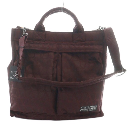 【中古】未使用品 ポーター 吉田カバン VALENTINO 2WAY VERTICAL TOTE BAG 381-15131 トートバッグ ショルダー