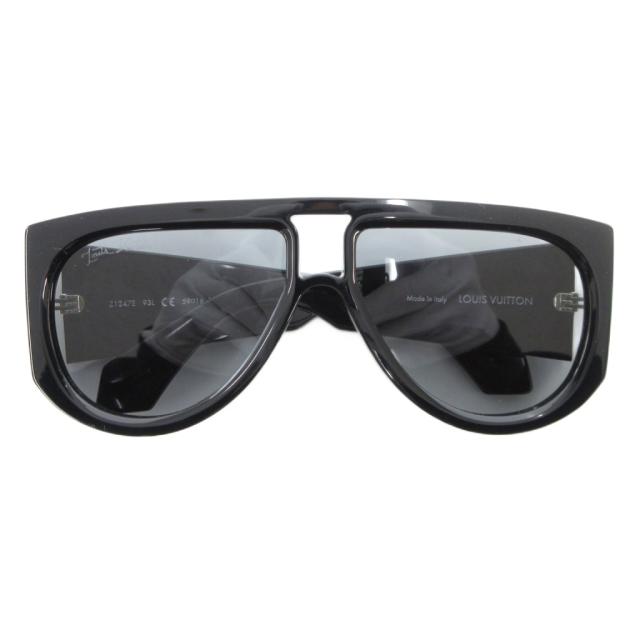 【中古】ルイヴィトン シェルビー ティアドロップ サングラス アイウェアメガネ ツーブリッジ LVロゴ 59□16