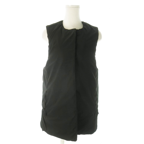 【中古】フォルム FORME ダウンベスト 比翼 スリット F 黒 ブラック /AO11 ■GY18 レディース