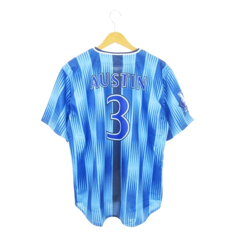 【中古】未使用品 ハイクオリティーレプリカユニフォーム 横浜DeNaベイスターズ  No.3 オースティン M 青