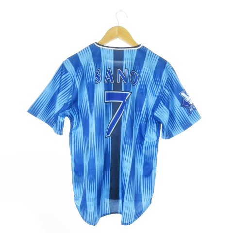 【中古】未使用品 ハイクオリティーレプリカユニフォーム 横浜DeNaベイスターズ No.7 佐野 恵太 半袖シャツ M 青