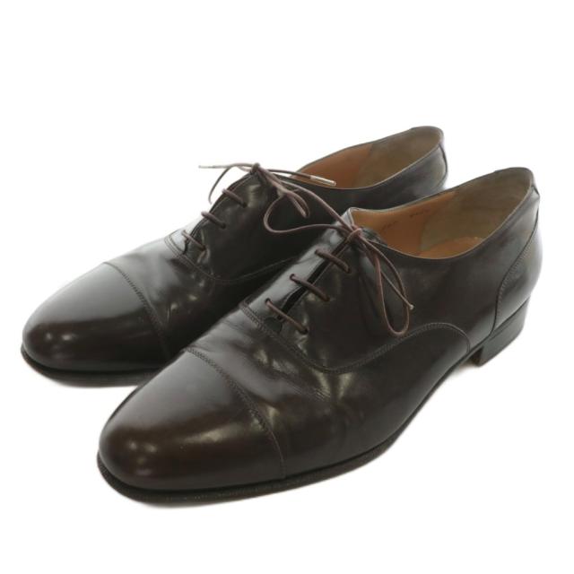 【中古】Salvatore Ferragamo ビジネスシューズ ドレス 革靴 レザー ストレートチップ 8.5 26.5cm 茶色