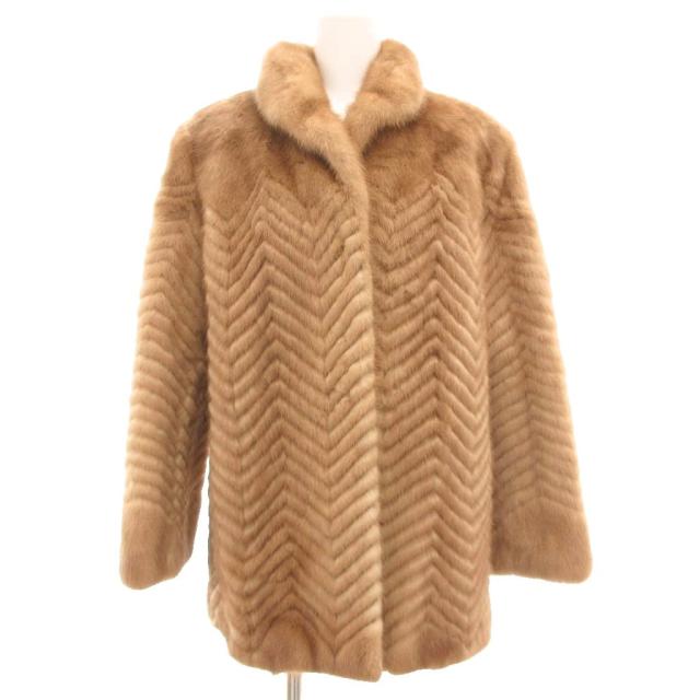 【中古】トグ TOGU ファーコート ミンク 毛皮 ショート丈 11 茶 ブラウン /NU ■GY18 レディース