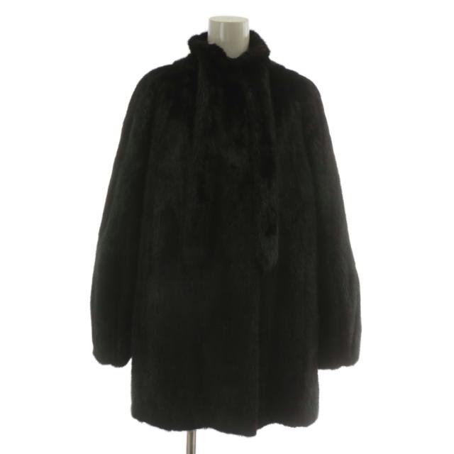 【中古】ハドソンズ ベイ カンパニー Hudson's Bay Company ファーコート アウター 毛皮 ミンク ミドル 黒 ブラック