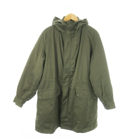 【中古】SOCOVET BAIS 1989 M-64 フランス軍 ミリタリージャケット フーディ ボアライナー付き 92C M 緑 カーキ