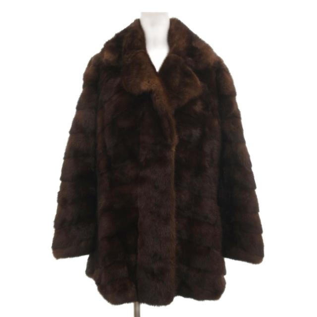 【中古】パリオン PARION ミンクファーコート 毛皮 ミドル丈 13 茶 ブラウン /JS ■GY11 レディース