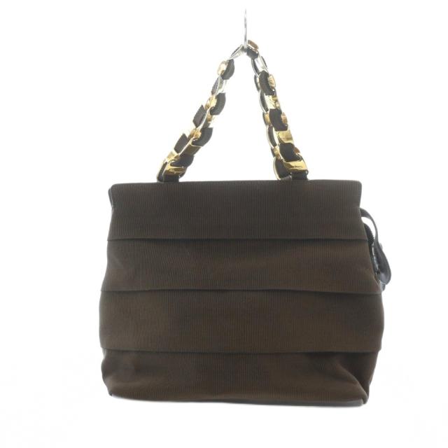 【中古】サルヴァトーレフェラガモ Salvatore Ferragamo ヴァラ VARA リボン ハンドバッグ ナイロンキャンバス