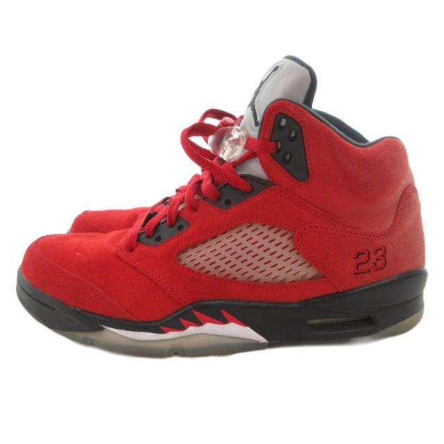 【中古】ナイキ NIKE ジョーダン 5 Toro Bravo ジャンプマン スニーカー シューズ スエード ハイカット 27.5cm 赤