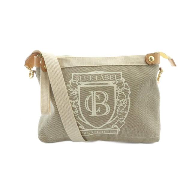 【中古】ブルーレーベルクレストブリッジ BLUE LABEL CRESTBRIDGE ショルダーバッグ 斜めがけ ロゴ キャンバス