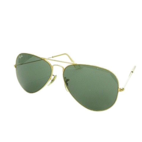 【中古】RAY BAN ヴィンテージ B&L サングラス メタルフレーム アビエーター ロゴ 58 14 ゴールドカラー L0205