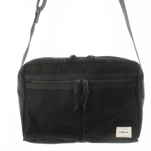 【中古】ポーター PORTER 吉田かばん スイッチ ショルダーバッグ L 切替 ナイロン 黒 ブラック /CK19 ■GY18 メンズ