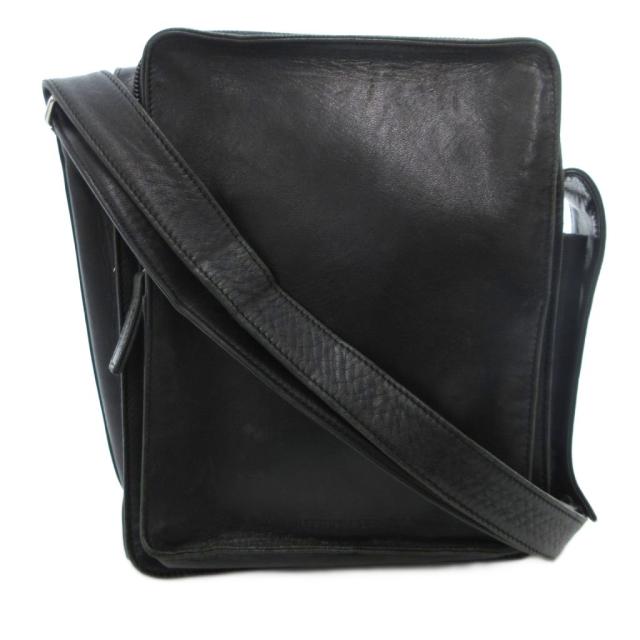 【中古】ヘルムートラング HELMUT LANG 本人期 アーカイブ ショルダーバッグ レザー ブラック 黒 /IU ■GY18 メンズ