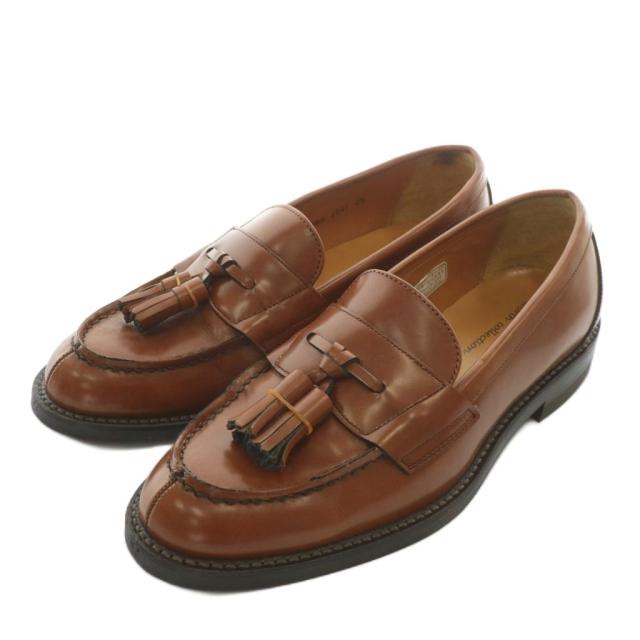【中古】リーガル REGAL タッセルローファー レザー ラウンドトゥ Uチップ 25cm 茶色 ブラウン J641