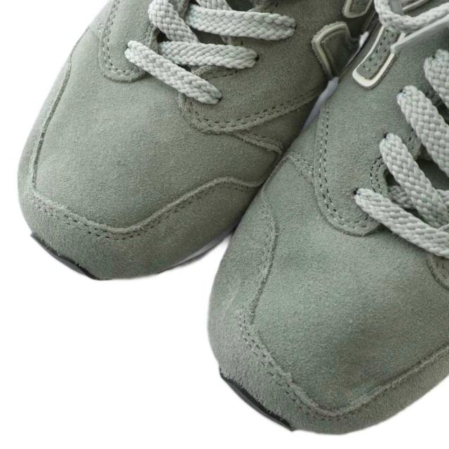 【中古】Sangacio にゅ〜ず STEEL BLUE 7周年記念モデル スニーカー スエード ローカット ロゴ US4.5 22.5cm グレー