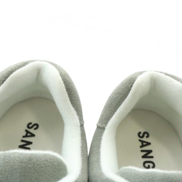 【中古】Sangacio にゅ〜ず STEEL BLUE 7周年記念モデル スニーカー スエード ローカット ロゴ US4.5 22.5cm グレー