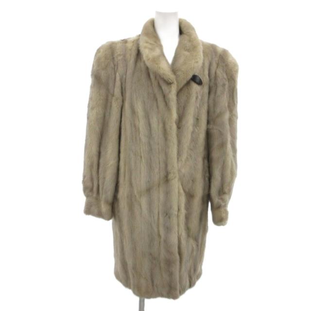【中古】エチュード Etude ファーコート ミンクファー 毛皮 F ベージュ /IU ■GY18 レディース