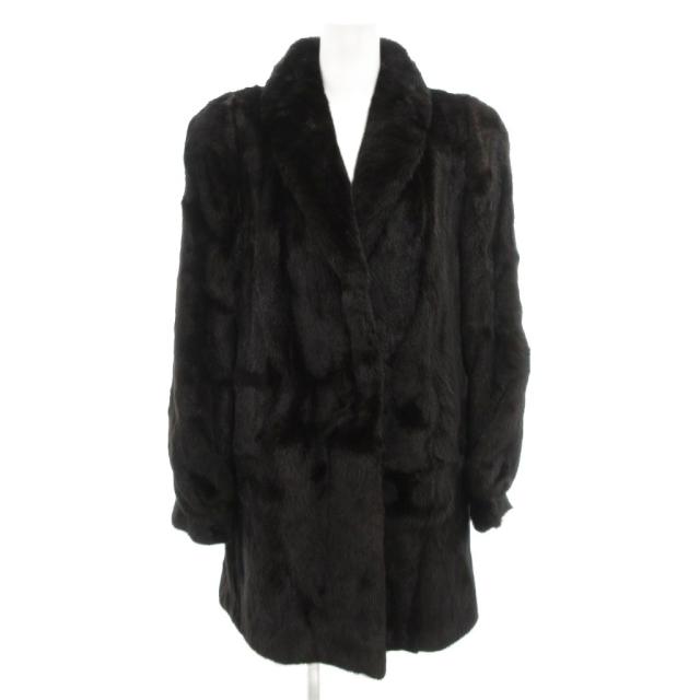 【中古】オズファー OSFUR BLACKGLAMA ファーコート ミンクファー 毛皮 F ダークブラウン ブラウン