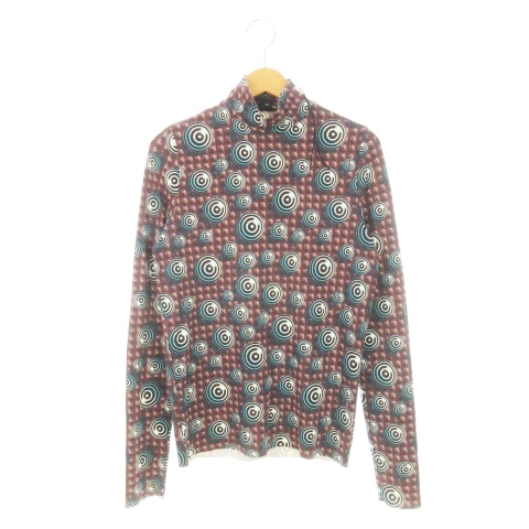 【中古】ジャンポールゴルチエ オム 96AW ヴィンテージ アーカイブ サークルプリント Tシャツ カットソー 総柄 48 茶