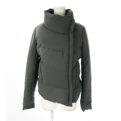 【中古】バルマン BALMAIN ダウンジャケット ショート丈 スタンドカラー ダブルジップ グレー /CK14 ■GY18