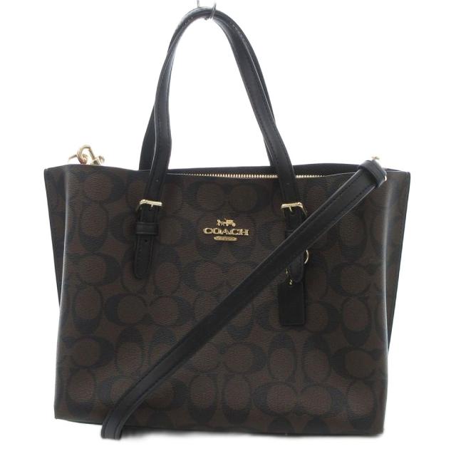 【中古】コーチ COACH C4250 シグネチャー 2WAY ハンドバッグ ショルダー PVC ロゴ 茶 ブラウン /JS ■GY18