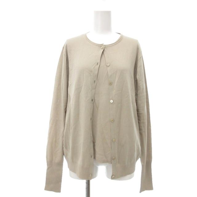 【中古】ミラショーン mila schon アンサンブル ニット カーディガン セーター 44 ベージュ系 /UO ■GY18