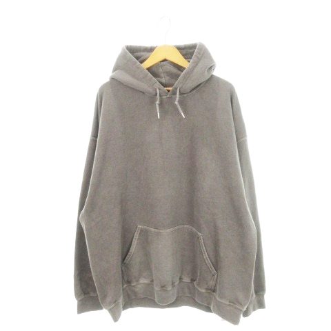 【中古】タウンクラフト TOWNCRAFT プルパーカー スウェット 長袖 裏起毛 無地 シンプル 大きいサイズ XXL グレー