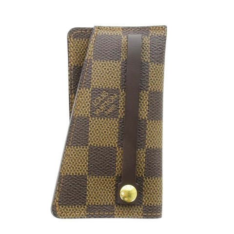 【中古】ルイヴィトン LOUIS VUITTON N62661 ダミエ クロシェット PM キーケース エベヌ 茶 ブラウン メンズ