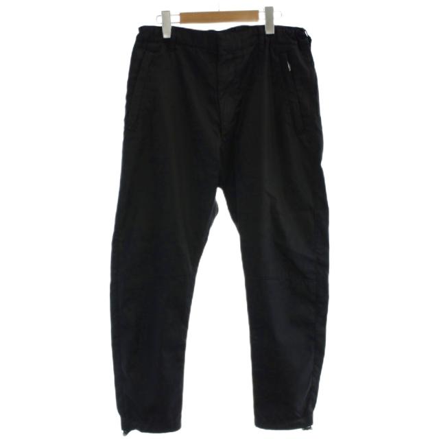 【中古】プラダ PRADA Re-Nylon リナイロン トラウザー パンツ 三角 トライアングル プレート ドローコード 48 黒