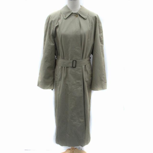 【中古】バーバリーズ Burberrys ステンカラーコート ロング丈 カーキ /SM19 ■GY18 レディース