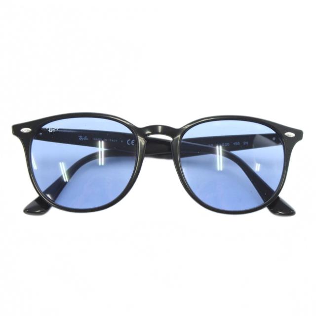 【中古】レイバン RAY BAN 眼鏡 サングラス セルフレーム カラーレンズ ボストン ロゴ 53□20-150 黒 RB4259-F