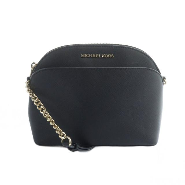 【中古】マイケルコース MICHAEL KORS ドーム クロスボディ ショルダーバッグ 斜めがけ PVC ロゴ 黒 ブラック