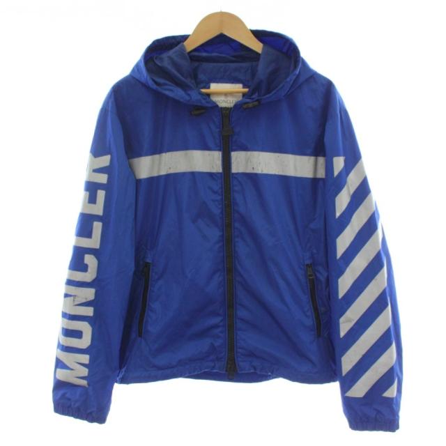 【中古】MONCLER OFF-WHITE 17SS GANGUI リフレクター バックアロー ナイロンパーカー マウンテンパーカー
