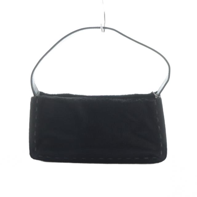 【中古】コーチ COACH 9470 ハンドバッグ ロゴ ハラコ レザー 黒 ブラック ■GY11 /MQ レディース