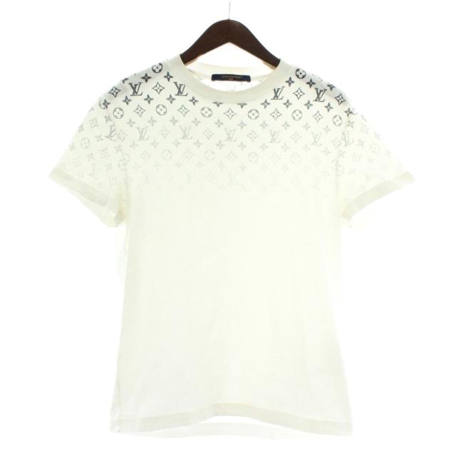 【中古】LOUIS VUITTON モノグラムグラディエント Tシャツ カットソー 半袖 クルーネック XS 白 RM252MQ FSB HQY42W