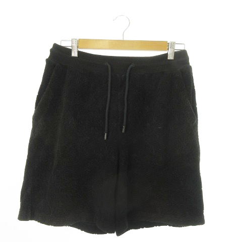 【中古】ルイヴィトン LOUIS VUITTON ショートパンツ イージー パイル ストレッチ モノグラム 総柄 S 黒 ブラック