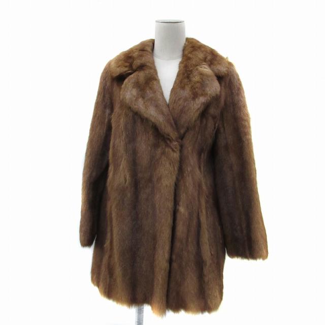 【中古】ロティニー ROTINY ミンクファーコート 毛皮コート ハーフ丈 13 茶 ブラウン /SY33 ■GY18 レディース