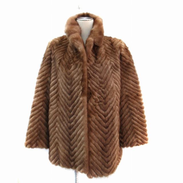 【中古】パリオン PARION 毛皮コート ミンクファーコート ハーフ丈 11 茶 ブラウン /SM1 ■GY18 レディース